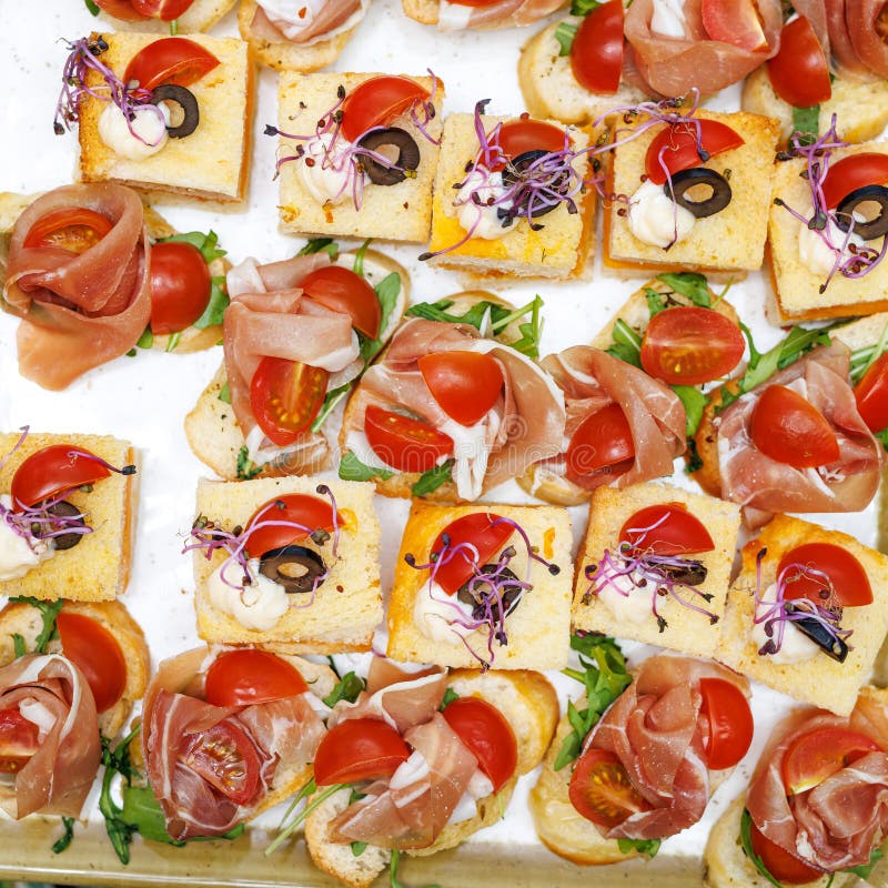 Small Sandwiches at an Event Catering, Hotel Buffet Stock Image - Image ...
