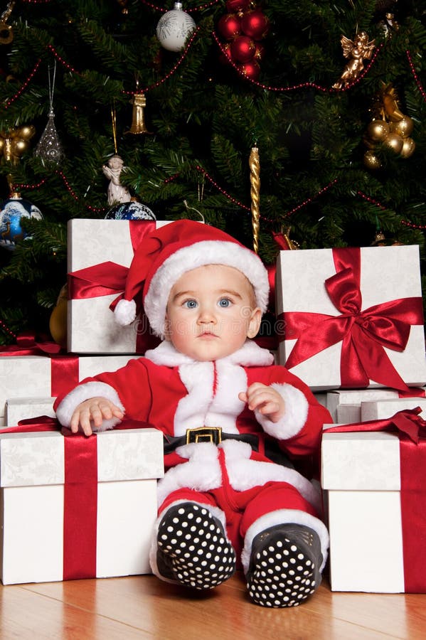 Small Santa boy stock image. Image of happiness, beautiful - 28265149
