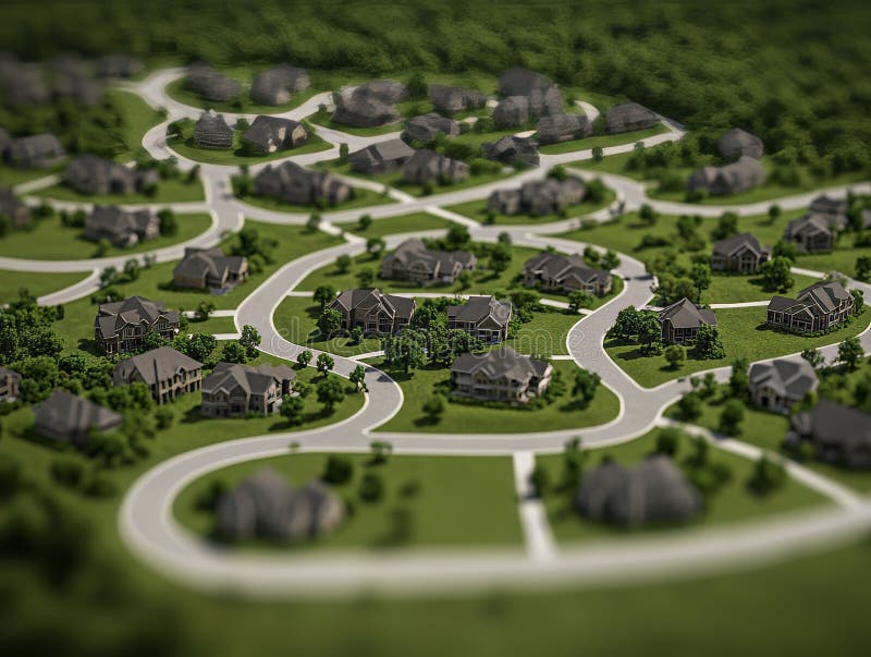 A Small-scale City Model Displaying a Range of Architectural Designs ...