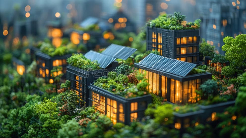 A Small-scale Model of a City with Integrated Solar Power System Stock ...