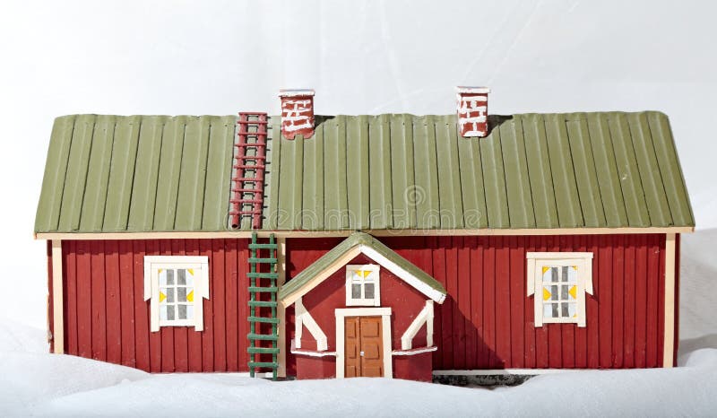Small Scale Model House with White Background Stock Image - Image of ...