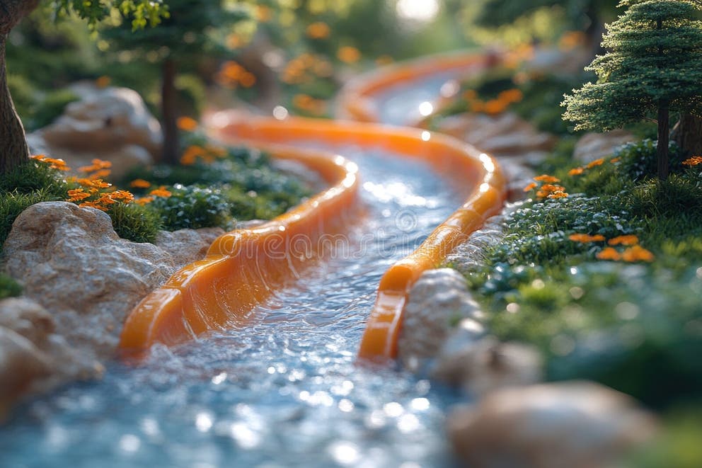 A Small-scale Model of a Stream Flowing through a Forest Setting, Ideal ...