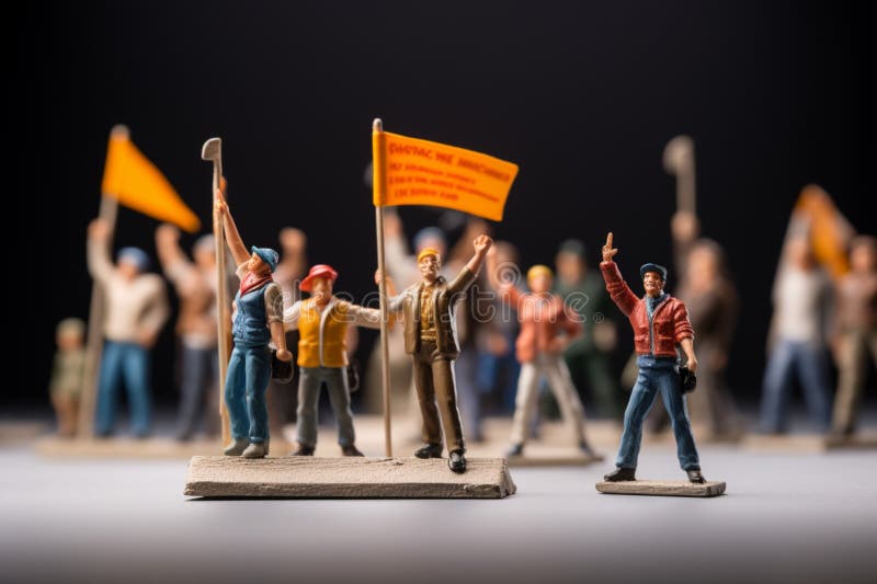 Set Hands Up Revolution. Silhouettes of Crowd of People with Raised Up ...