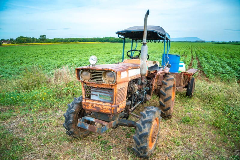 Small scale tractor stock photo. Image of agriculture - 82604646