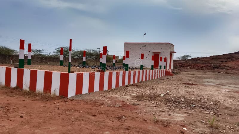 Small School on the Mountain, Colourful Wall Stock Photo - Image of ...