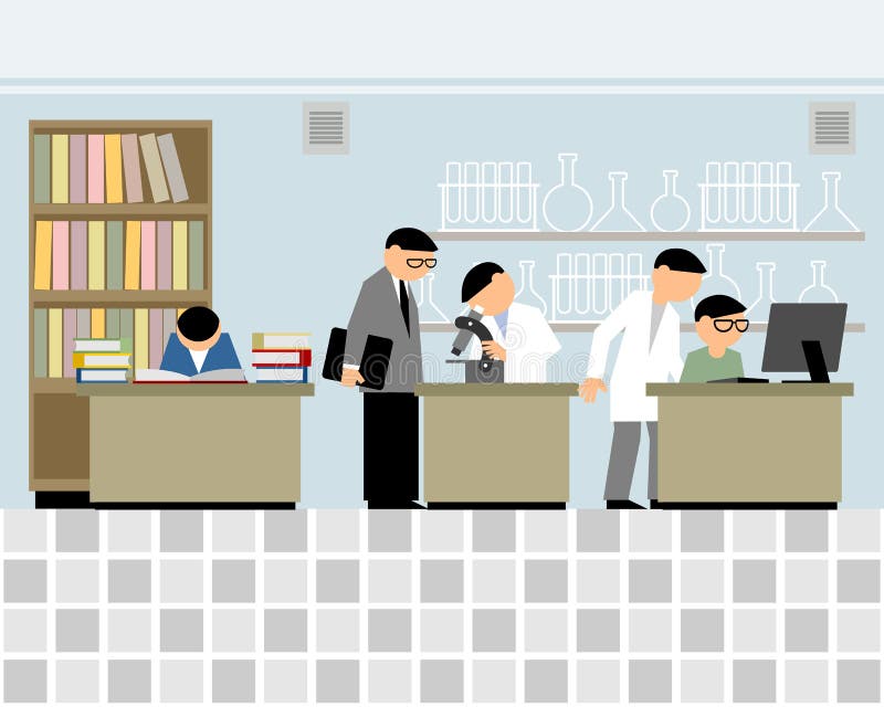 Small science laboratory stock vector. Illustration of experiment ...