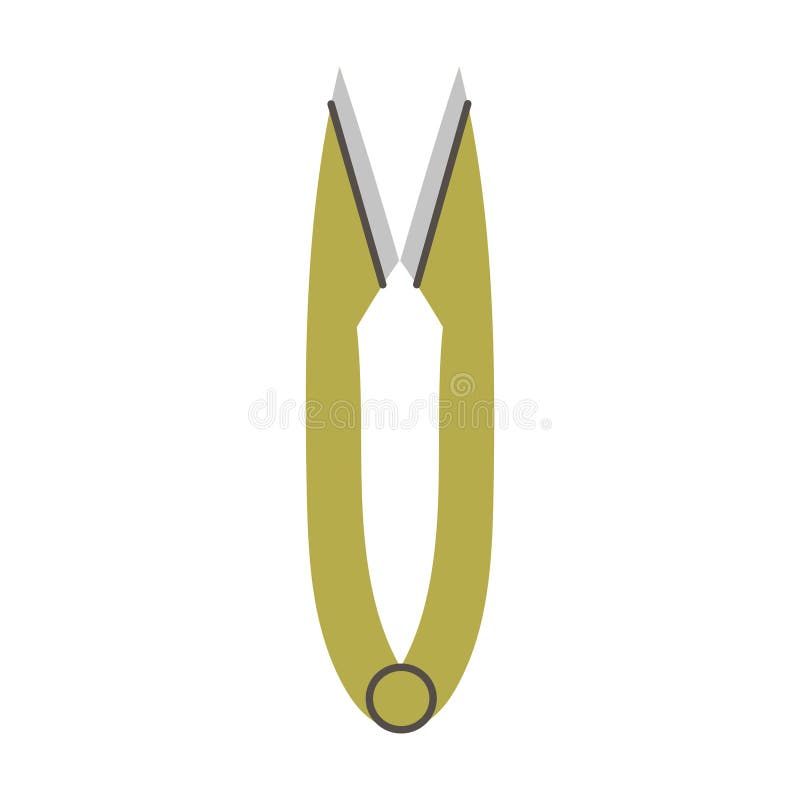 Small Scissors for Needlework and Embroidery. Vector Illustration Stock ...