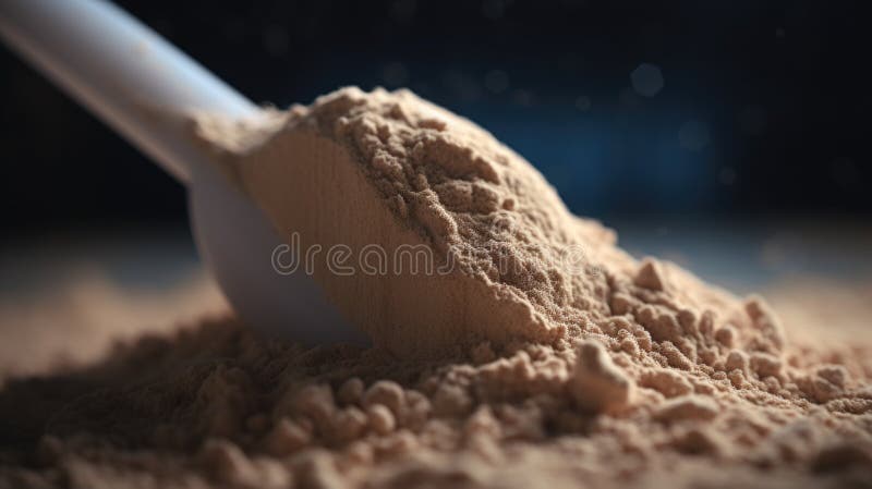Powder scoop on table stock photo. Image of cosmetic - 374040730