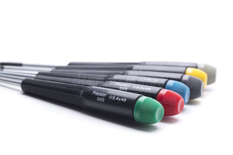 Small screwdrivers colors stock image. Image of white - 142854735