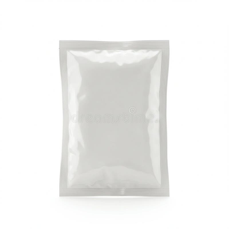 A Small, Sealed, Transparent Packet with a Smooth, Glossy Surface ...