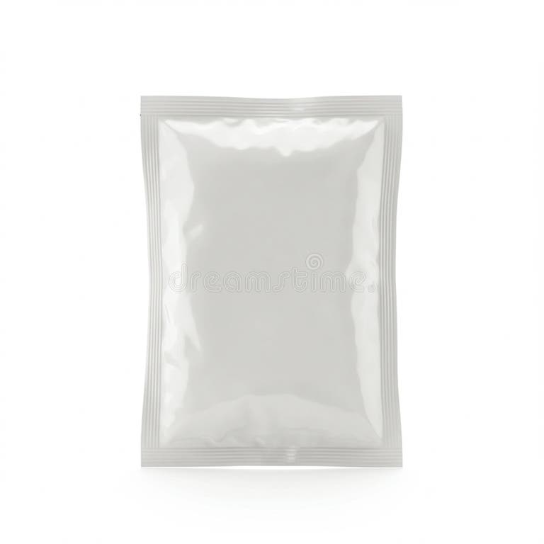 A Small, Sealed, Transparent Packet with a Smooth, Glossy Surface ...