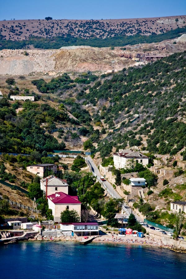 Small seaside town view stock photo. Image of europe - 21872970