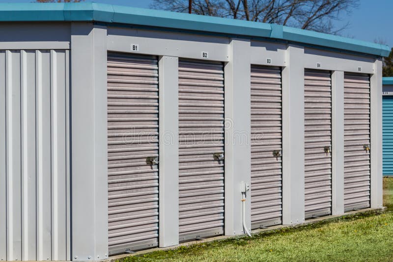 Locking Storage Units stock image. Image of exterior - 18045015