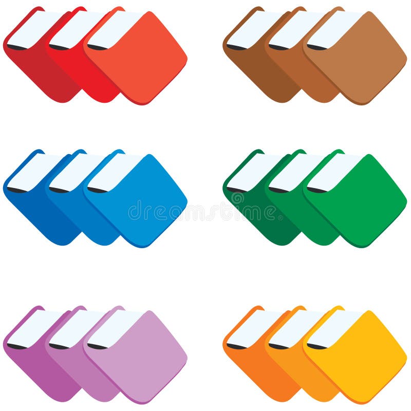 Basic Books Icon Set Isolated Stock Vector - Illustration of publish ...