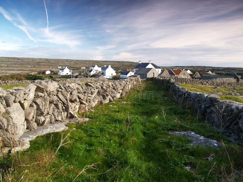 Small Settlement at Inishmore Stock Photo - Image of stony, eire: 7856062