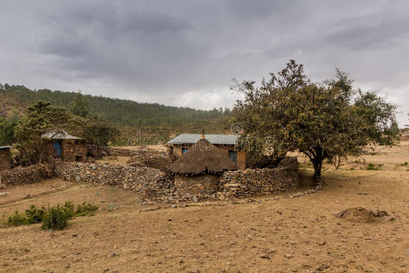 Small Settlement Near Axum, Ethiop Stock Image - Image of valley ...