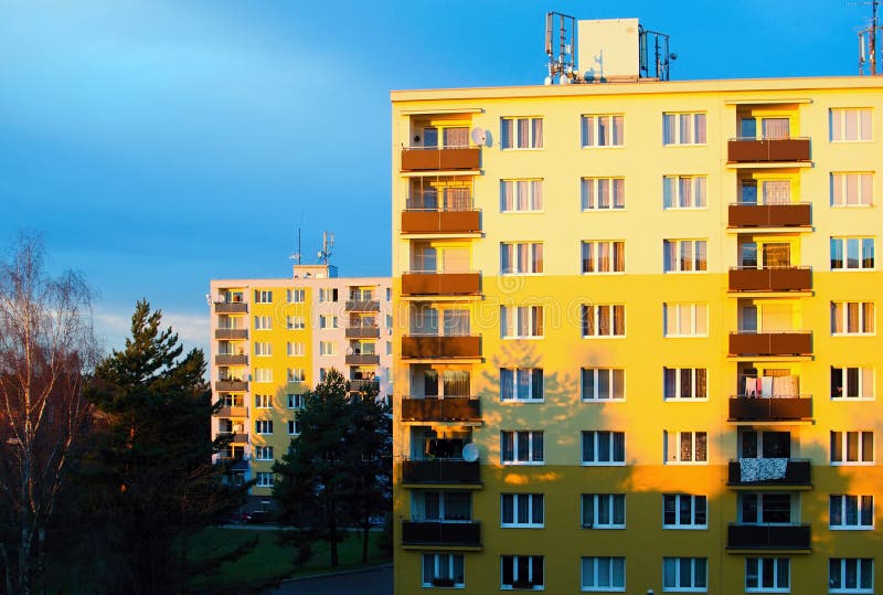 Prefabricated houses stock photo. Image of building - 367366422