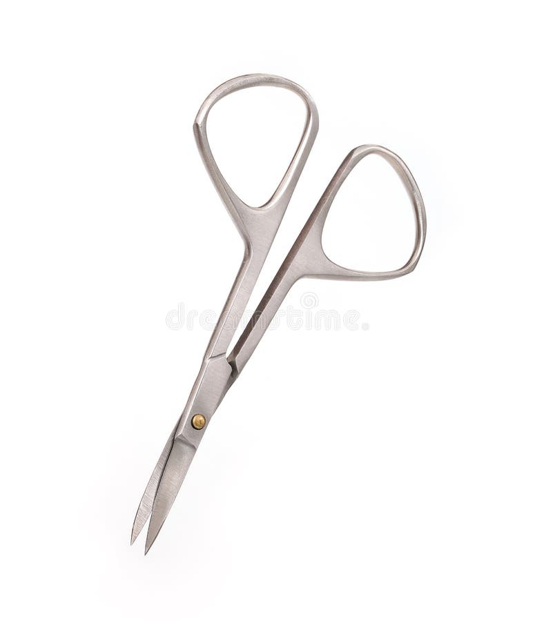 Small Sharp Nail Scissors Isolated on White Background Stock ...