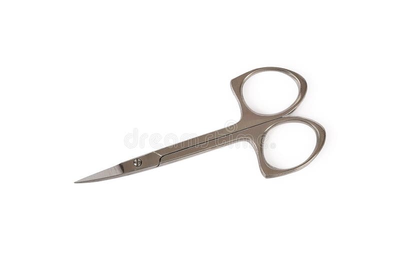 Small Sharp Nail Scissors Isolated on White Background Stock ...