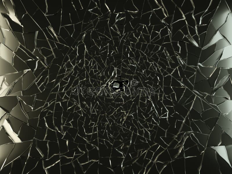 Small Sharp Pieces of Shattered Black Glass Stock Photo - Image of ...