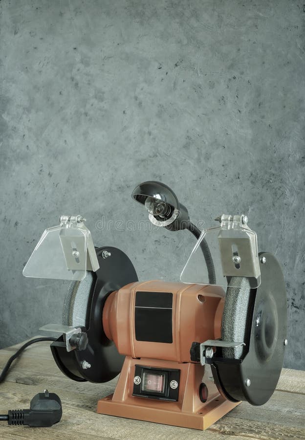 A Small Sharpening Machine for Sharpening Various Tools Stock Image ...