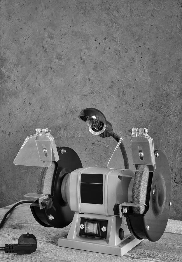 A Small Sharpening Machine for Sharpening Various Tools Stock Image ...