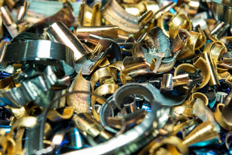 Small shavings close up stock image. Image of iron, multicolored ...