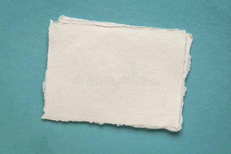 Small Sheet of Blank White Khadi Rag Paper from India Stock Photo ...