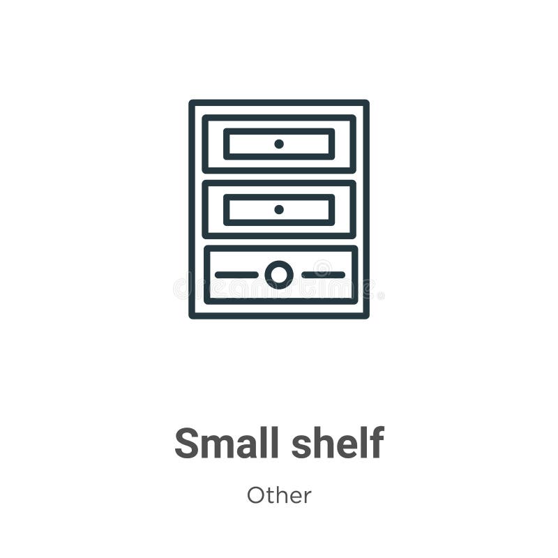 Small Shelf Outline Vector Icon. Thin Line Black Small Shelf Icon, Flat ...