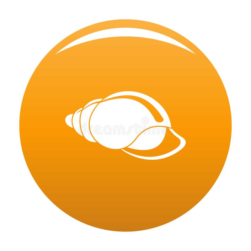 Small Shell Icon Vector Orange Stock Vector - Illustration of shell ...