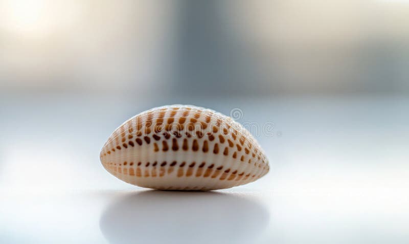 A Small Shell is Sitting on a White Surface Stock Illustration ...