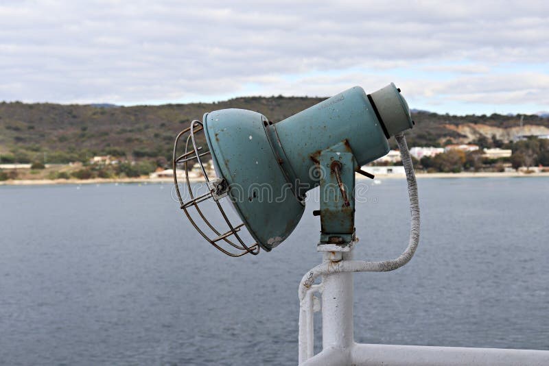 Small Ship Floodlight Designed To Illuminate the Deck is Mounted on the ...