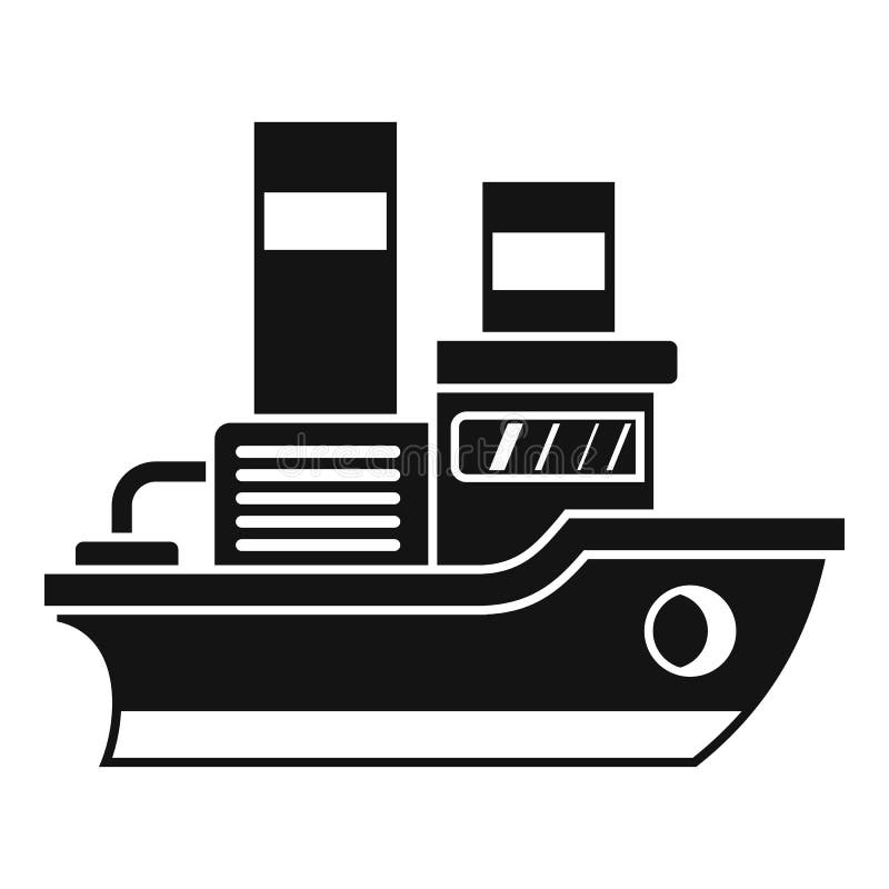 Small Ship Icon, Simple Style Stock Illustration - Illustration of icon ...
