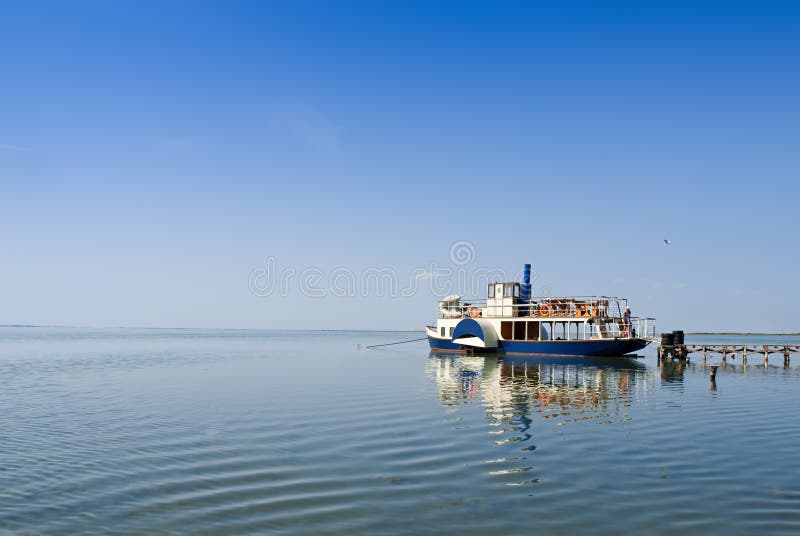 Small ship in the bay. stock image. Image of sightseeing - 96566025