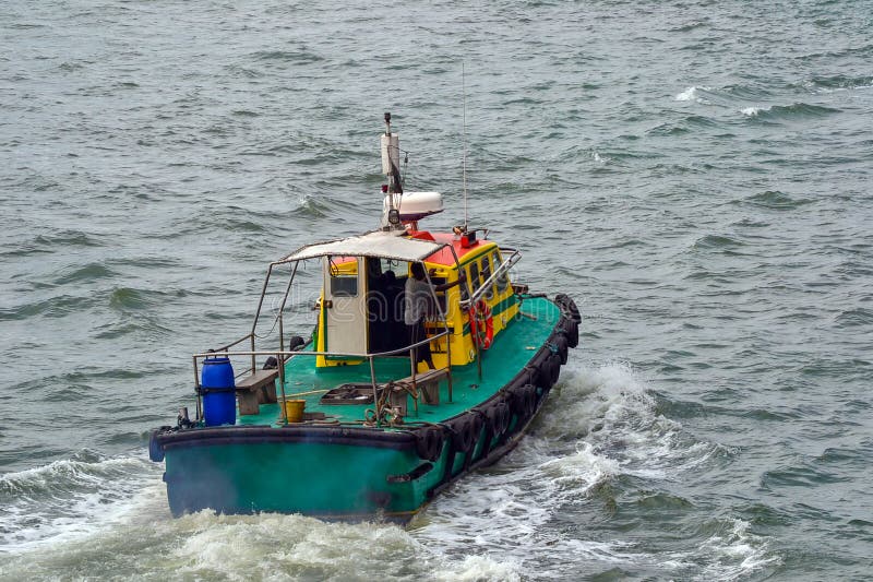 Small Ship Sailing on the Calm Ocean Stock Image - Image of ship, open ...