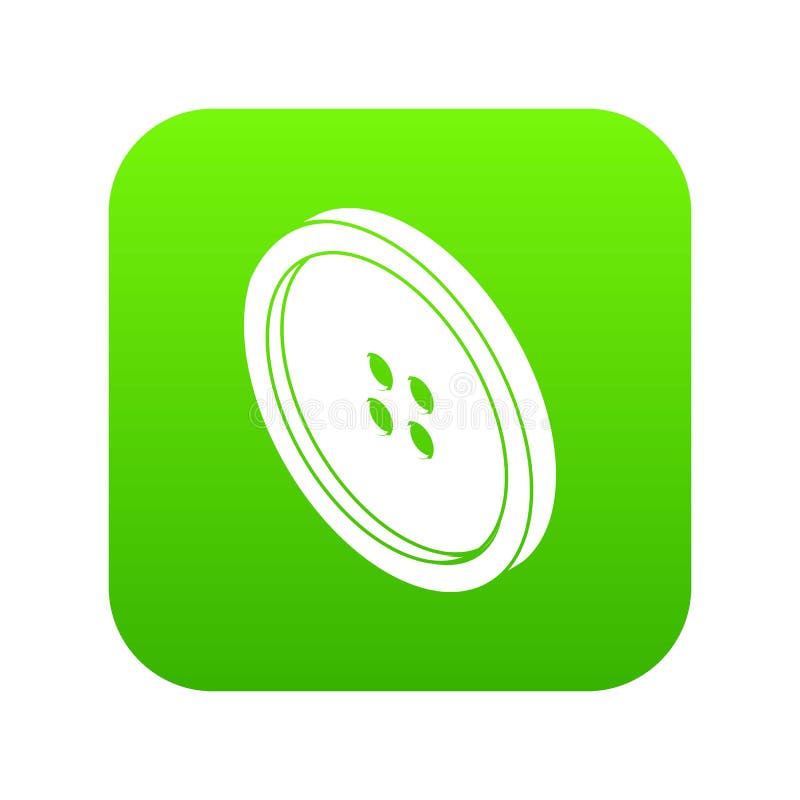 Small Shirt Button Icon Green Vector Stock Vector - Illustration of ...