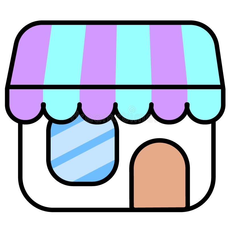 Small Street Shop Icon Vector Stock Vector - Illustration of graphic ...