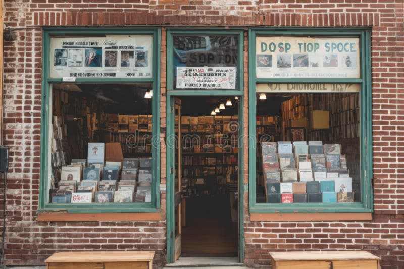 Small shop store front stock illustration. Illustration of shop - 283985442