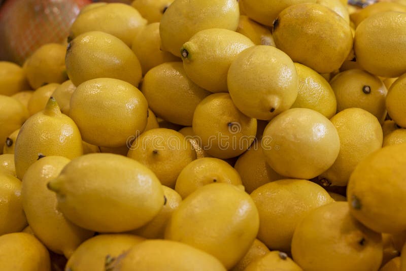Small Shop. There is a Yellow Lemon on the Window. Close-up Stock Photo ...