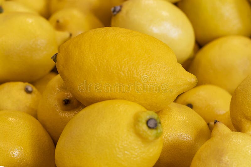 Small Shop. There is a Yellow Lemon on the Window. Close-up Stock Image ...