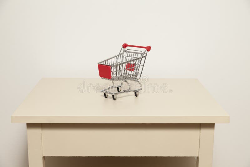 Small shopping cart stock photo. Image of research, downturn - 52293366