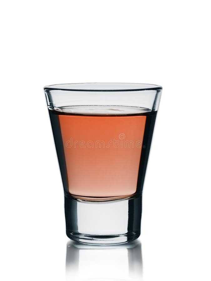 A Small Shot Glass of Delicious Kraft, Strong Alcohol Stock Photo ...