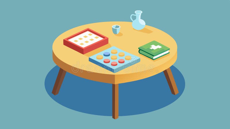 A Small Side Table Holds a Selection of Board Games for Patients and ...