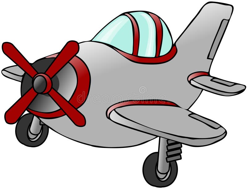 Small Silver Airplane stock illustration. Illustration of wing - 19081035