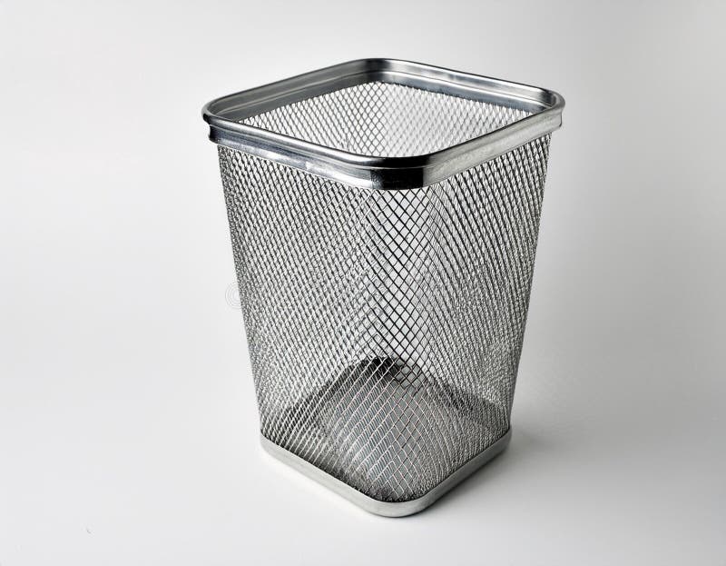 Small Silver Mesh Bin stock illustration. Illustration of organized ...