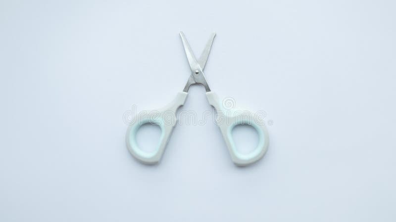 Small Simple Gray Scissor Isolated on White Stock Image - Image of ...