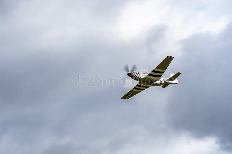 Small Single Engine Airplane Flying in the English Cloudy Sky Editorial ...