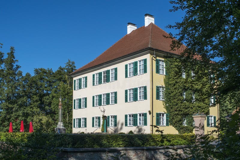 Sisi castle Possenhofen stock image. Image of blue, european - 51541589
