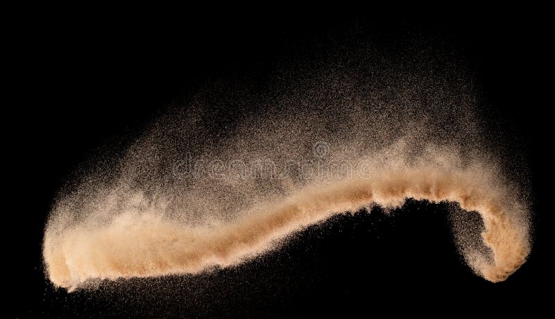 Small Size Fine Sand Flying Explosion, Golden Grain Wave Explode ...