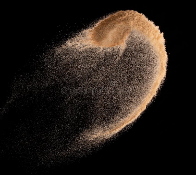 Small Size Fine Sand Flying Explosion, Golden Grain Wave Explode ...